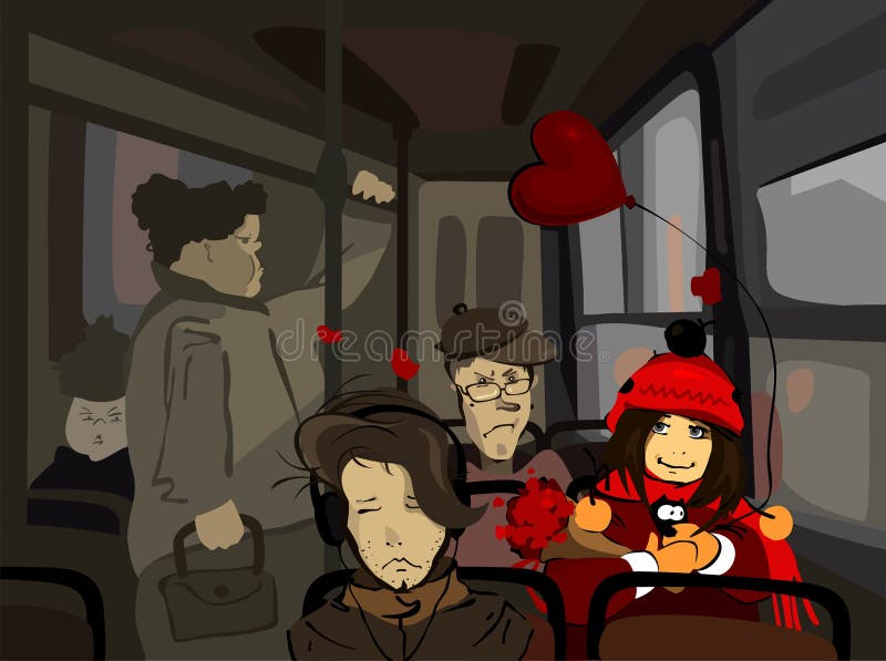 People in the bus stock vector. Illustration of life - 62540127