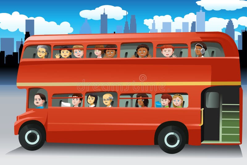 People in a bus stock vector. Illustration of children - 30998814
