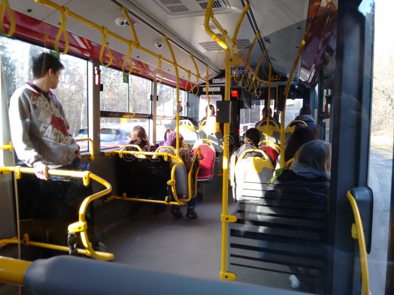 People in the bus Warsaw editorial image. Image of transport - 87571130