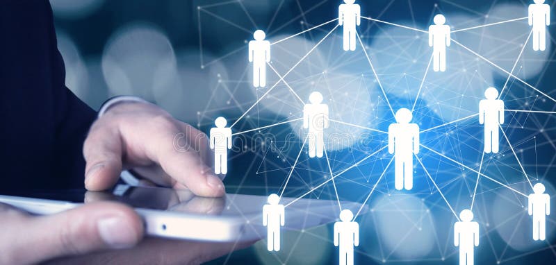People Business Connection. Social Network Stock Image - Image of ...