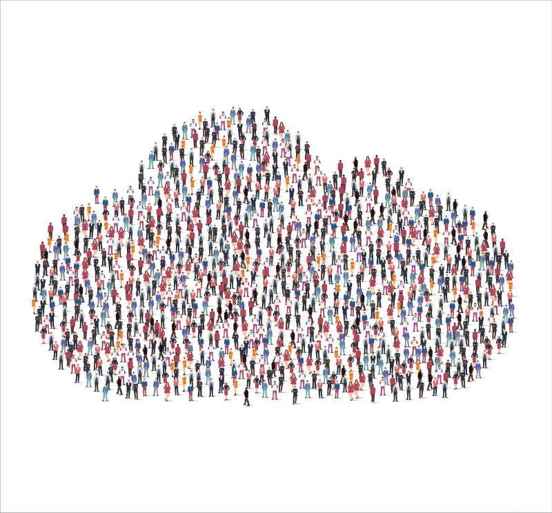 A People Symbol Made from a Large Group of People Stock Vector ...