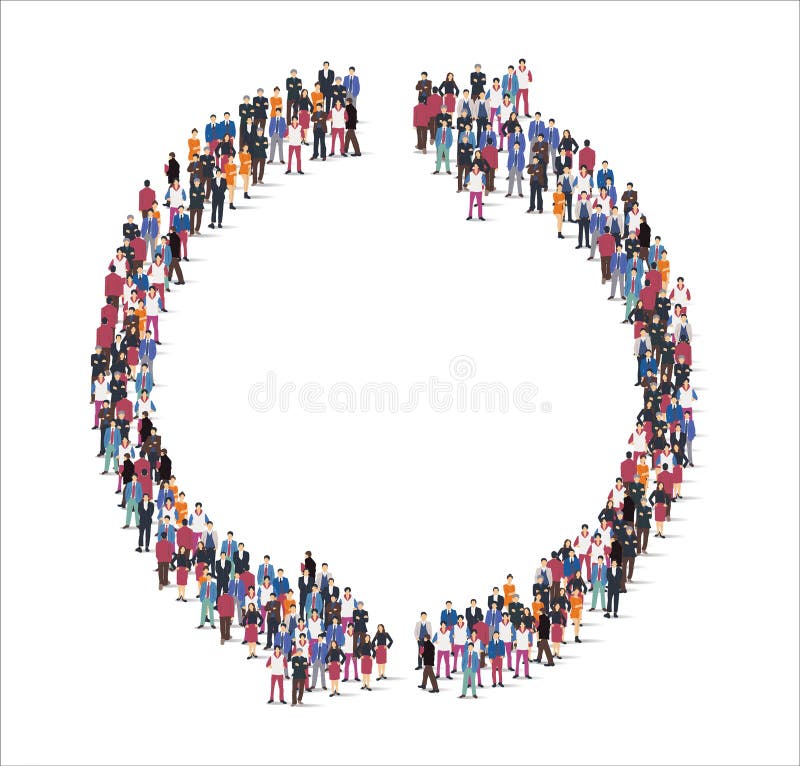 People and Business Group in the Form of O2 Symbol Stock Vector ...