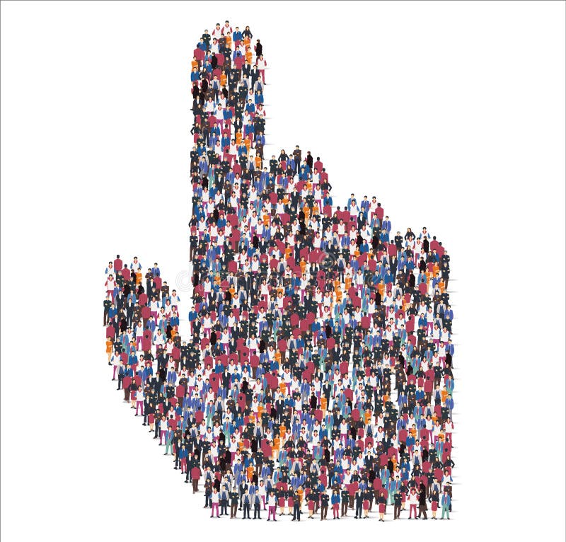 A People Symbol Made from a Large Group of People Stock Vector ...