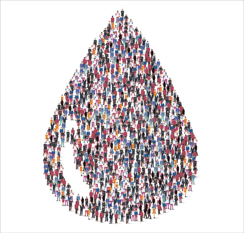 A People Symbol Made from a Large Group of People Stock Vector ...
