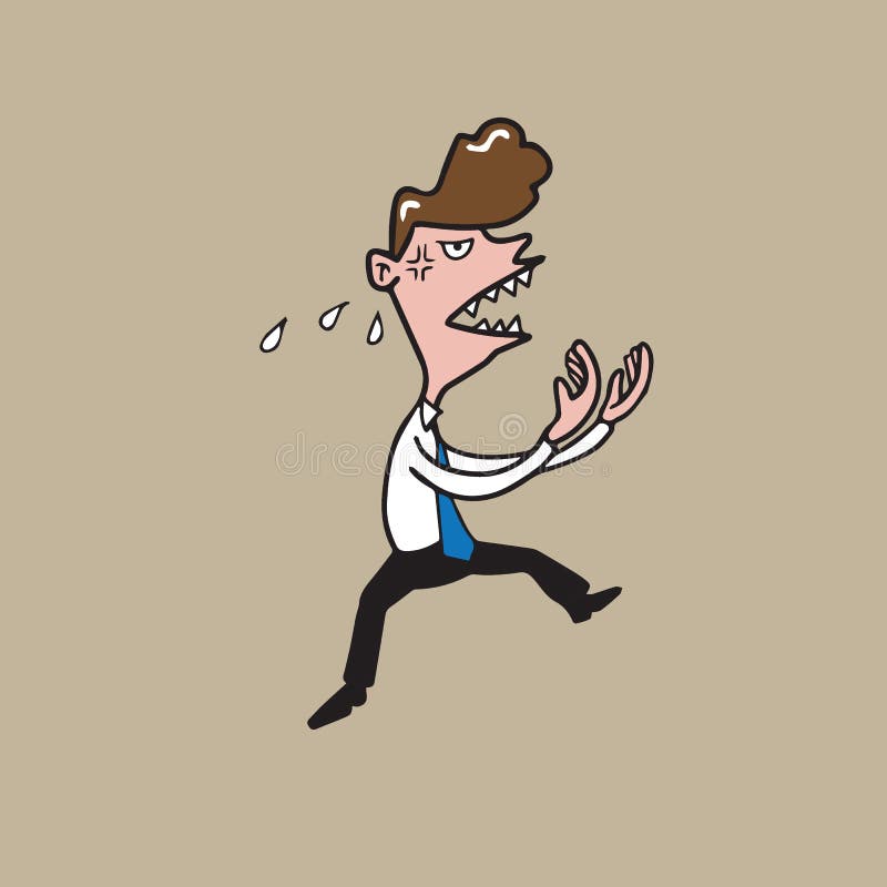 People Businessman crazy stock vector. Illustration of crazy - 64807137