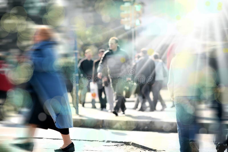 People on busy street stock image. Image of modern, conceptual - 76241893
