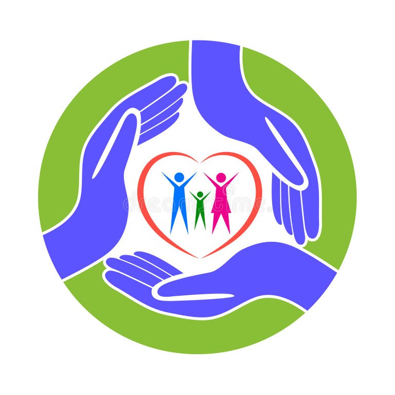 Charity Helping Hands Orphanage Logo Stock Vector - Illustration of ...