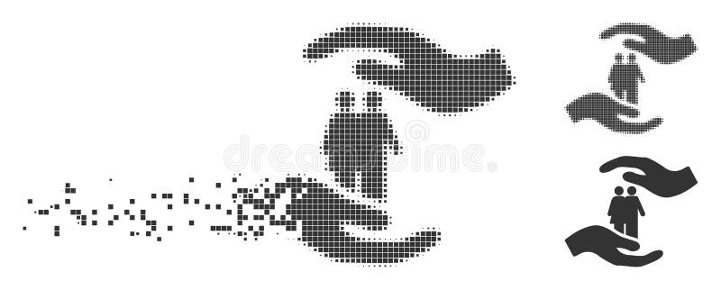 People Care Hands Disintegrating Pixel Halftone Icon Stock Vector ... People Care Hands Disintegrating Pixel Halftone Icon Stock Vector ...