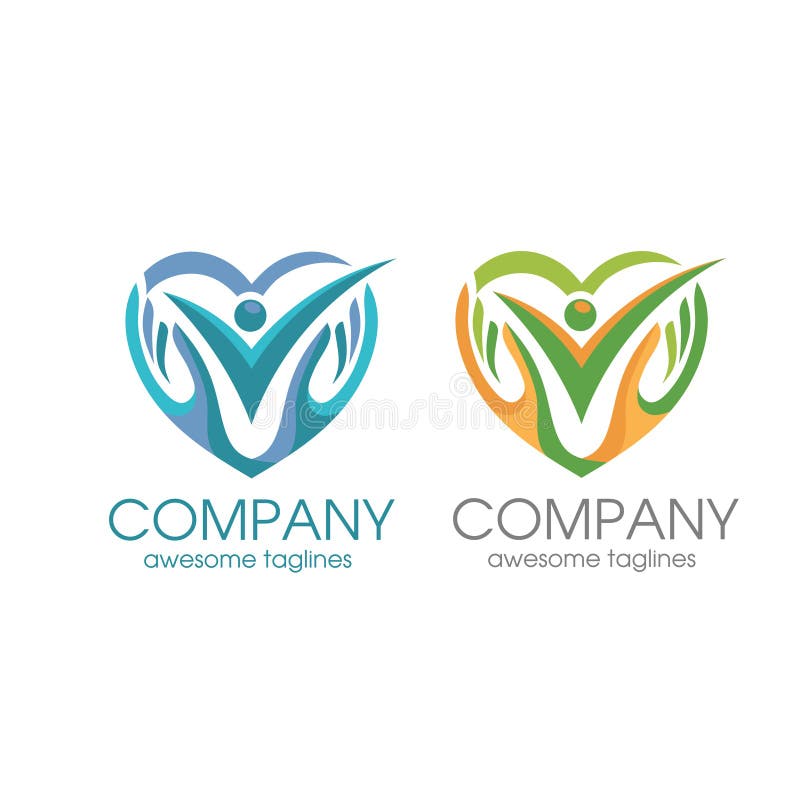 People Care Logo, Human Love and Hand Symbol Logo Template Stock Vector ...