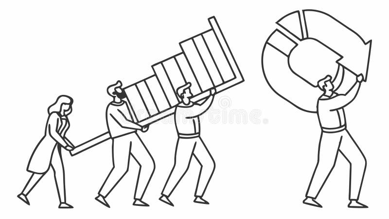 People Carrying a Framework, Support and Development, Vector Design Generative AI Stock Vector ...