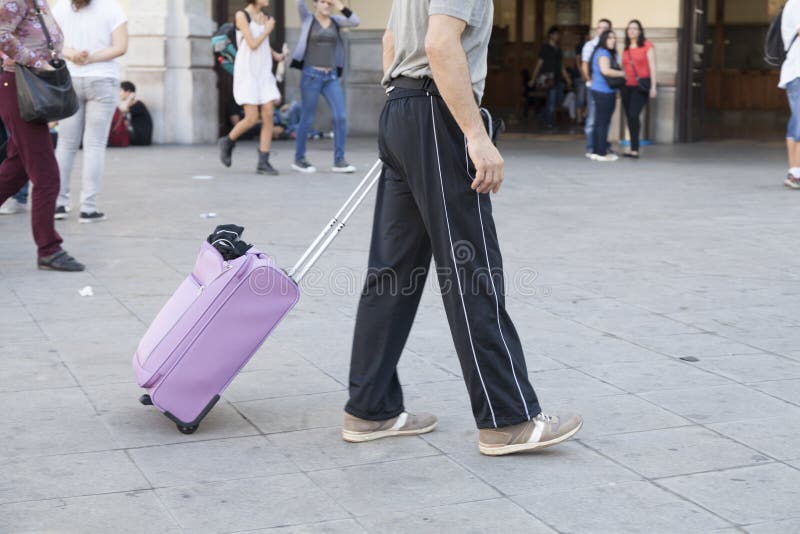People Carrying Their Suitcase Editorial Stock Image - Image of ...