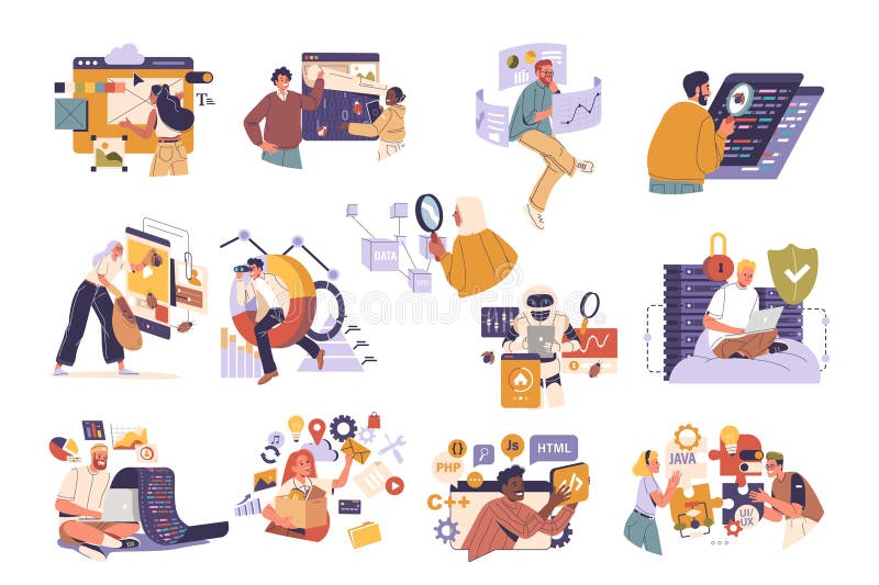 Programming Software Interface Device Engineers Stock Illustrations – 15 Programming Software ...