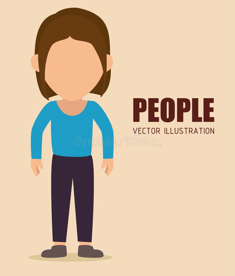 People cartoon graphic stock illustration. Illustration of human - 64355638