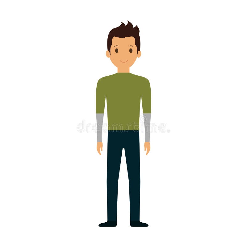 People Casual Man Cloth Icon Stock Illustration - Illustration of ...