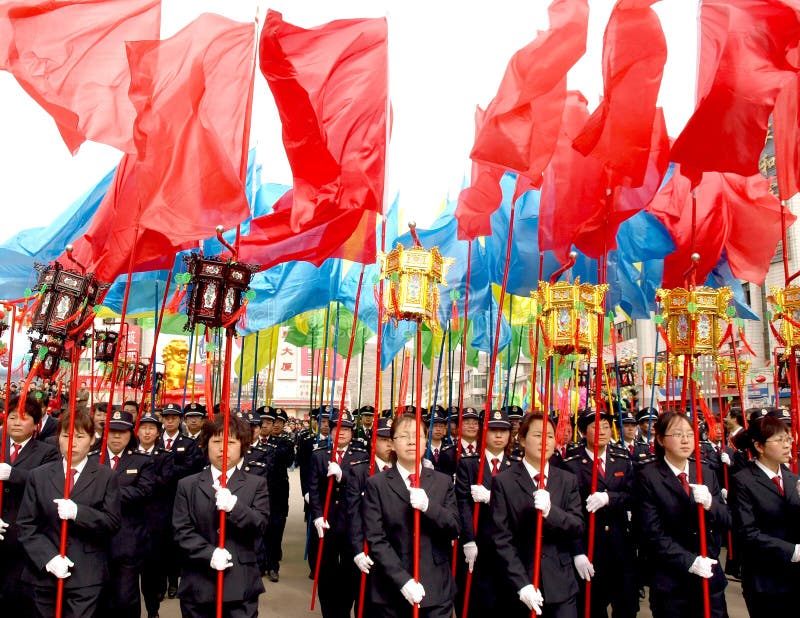 People Celebrate the Spring Festival Parade Editorial Photo - Image of ...