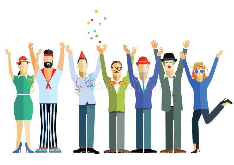 People celebrating stock vector. Illustration of celebrate - 57656695