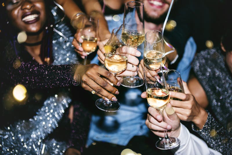 People Celebrating in a Party Stock Image - Image of diverse, hand ...