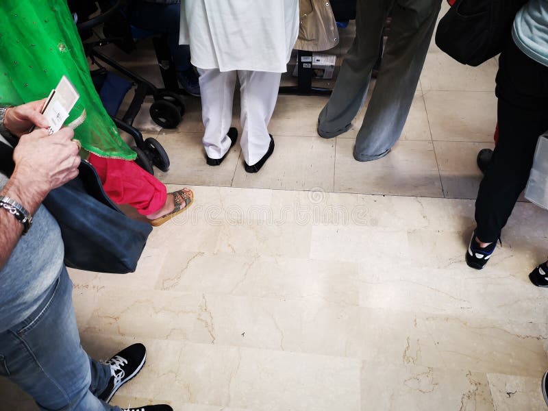 People with Cell Phones Waiting for Their Turn Stock Image - Image of ...