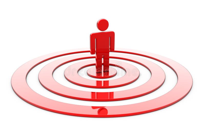 People in the Center of the Target Stock Illustration - Illustration of ...