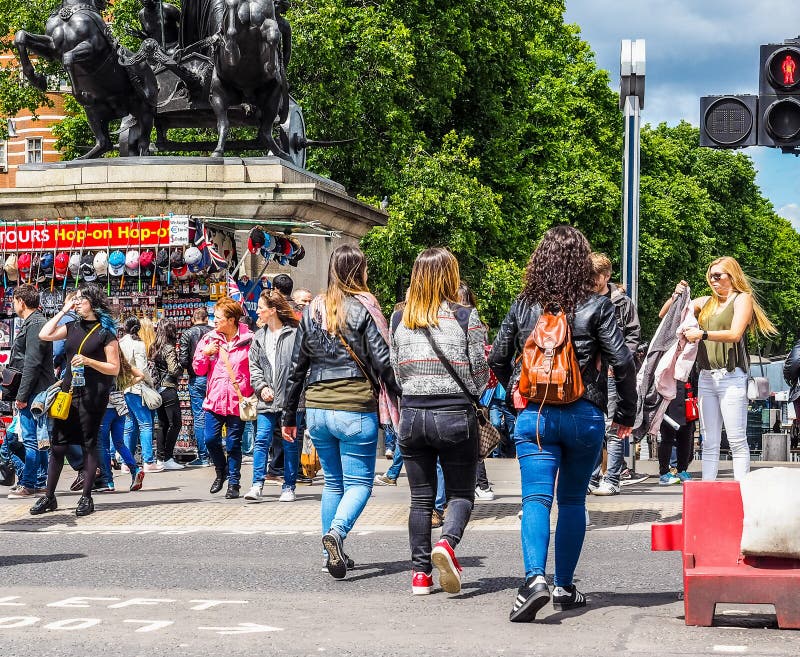 People in Central London (hdr) Editorial Stock Photo - Image of english ...