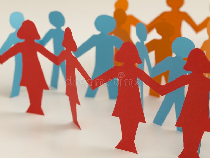 People chain stock image. Image of cooperation, connection - 21565457