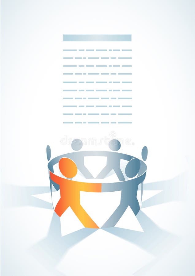 People chain stock vector. Illustration of friendship - 27472795