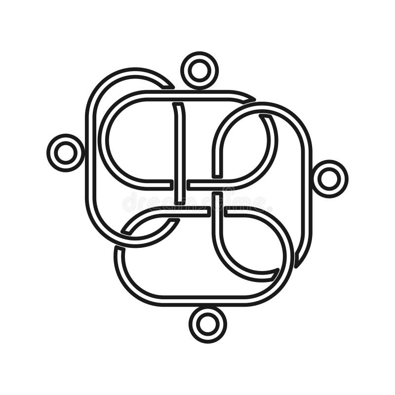 Chain People Connection Commitment Teamwork Together Outline Logo Stock ...