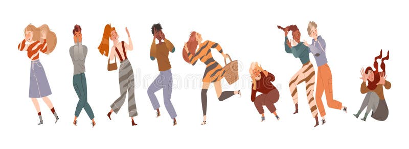 People Running Screaming Stock Illustrations – 121 People Running ...