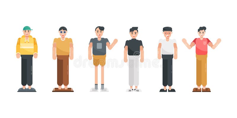 People Character in Flat Design Collection. Stock Vector - Illustration ...