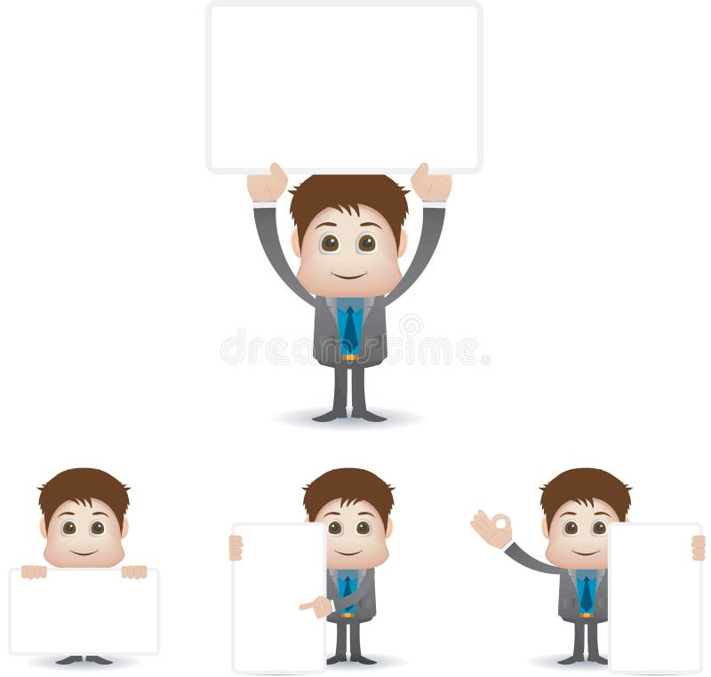 People Character with Text Box Stock Vector - Illustration of space ...