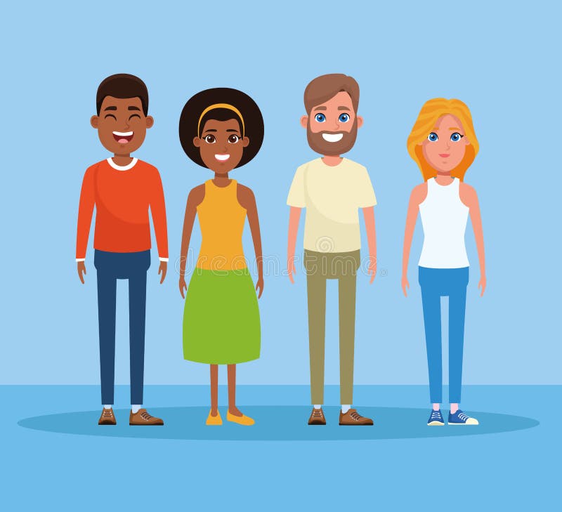 People characters cartoons stock vector. Illustration of human - 145289198