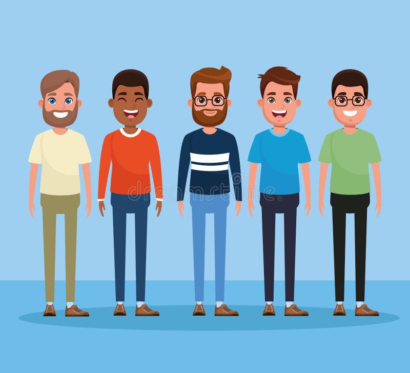 People characters cartoons stock vector. Illustration of people - 145351106