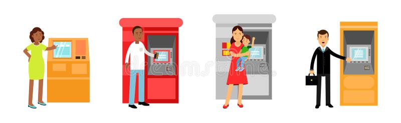 Man Using Atm Stock Illustrations – 420 Man Using Atm Stock ...