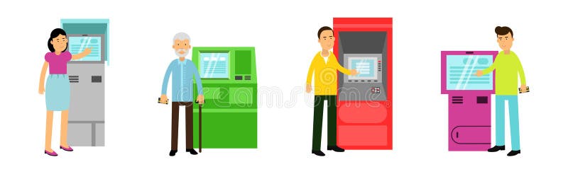 Man Using Atm Stock Illustrations – 420 Man Using Atm Stock ...