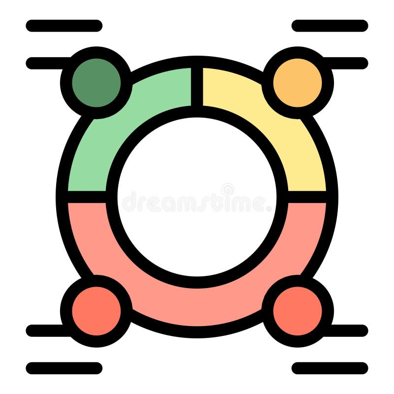 People Chart Icon Vector Flat Stock Vector - Illustration of outline ...