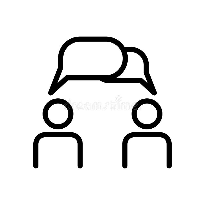 Talk Line Icon. People Speak Sign. Vector Stock Vector - Illustration ...