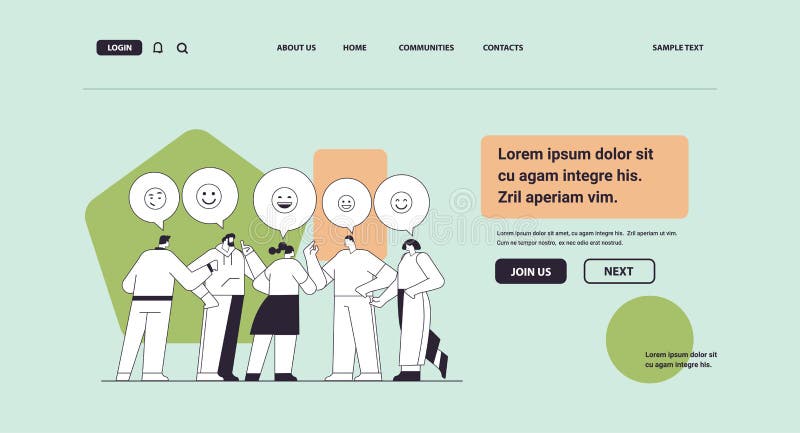 People Chatting in Messenger or Social Network Chat Bubble ...