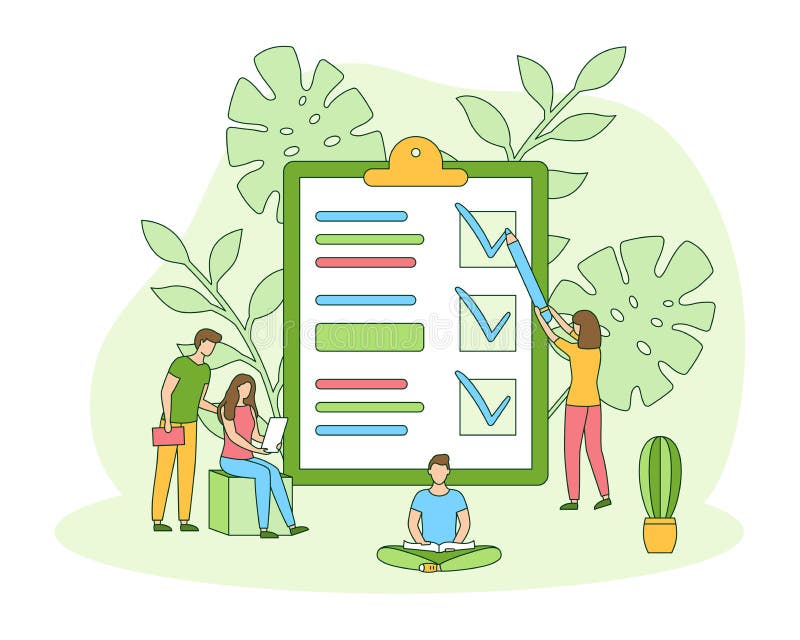 People Check Team Work Plan Filled Outline Vector Stock Vector ...