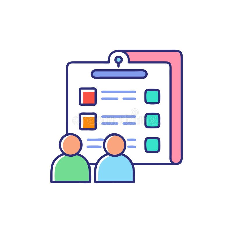 People and Checklist Illustration Showing Teamwork and Assessment Stock ...