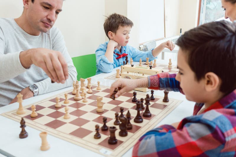 People in chess school stock image. Image of game, smart - 137380725