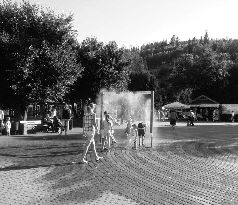 People Chilling on a Hot Day Editorial Stock Photo - Image of kids ...