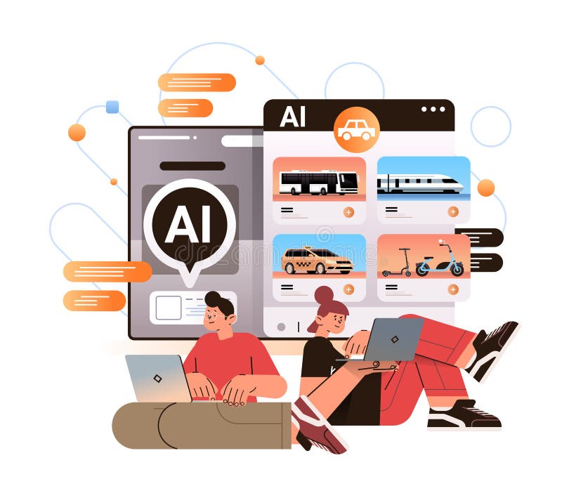 Ai Helper Bot Transportation Assistant Stock Illustrations – 10 Ai ...