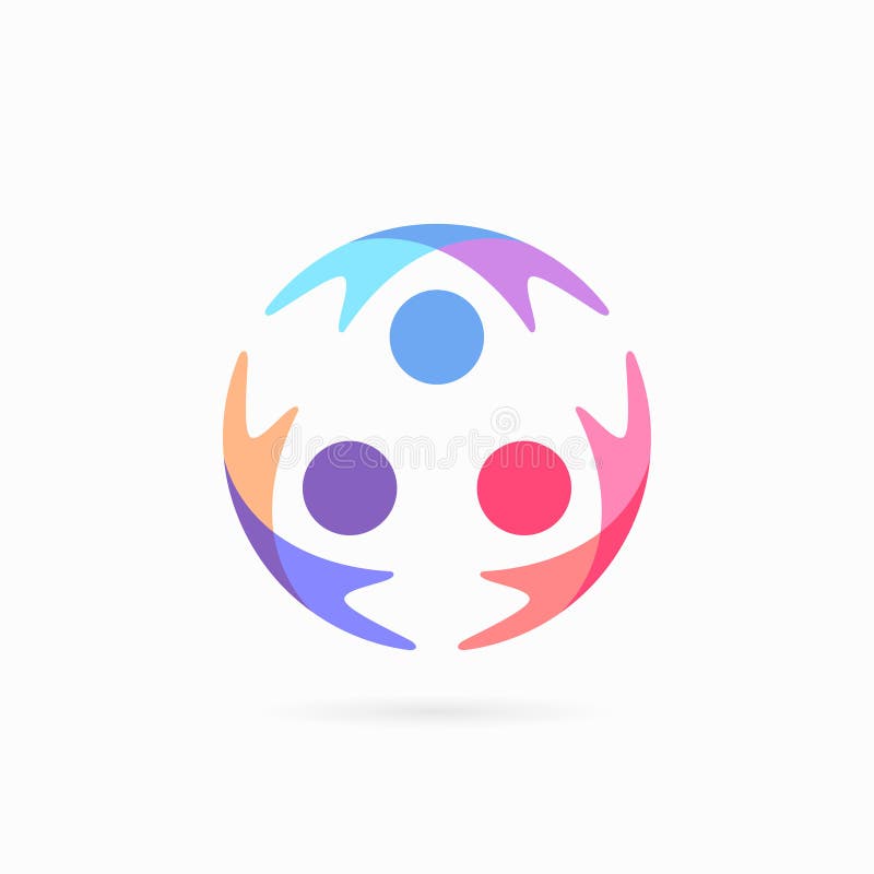 People and Circle Combination Logo Design Concept, Circle People Logo ...