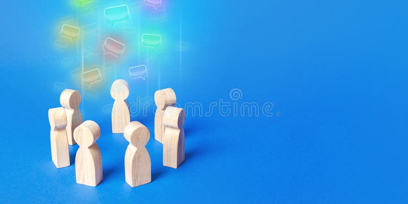 People Circle in a Discussion Process. Negotiation Process. Team ...