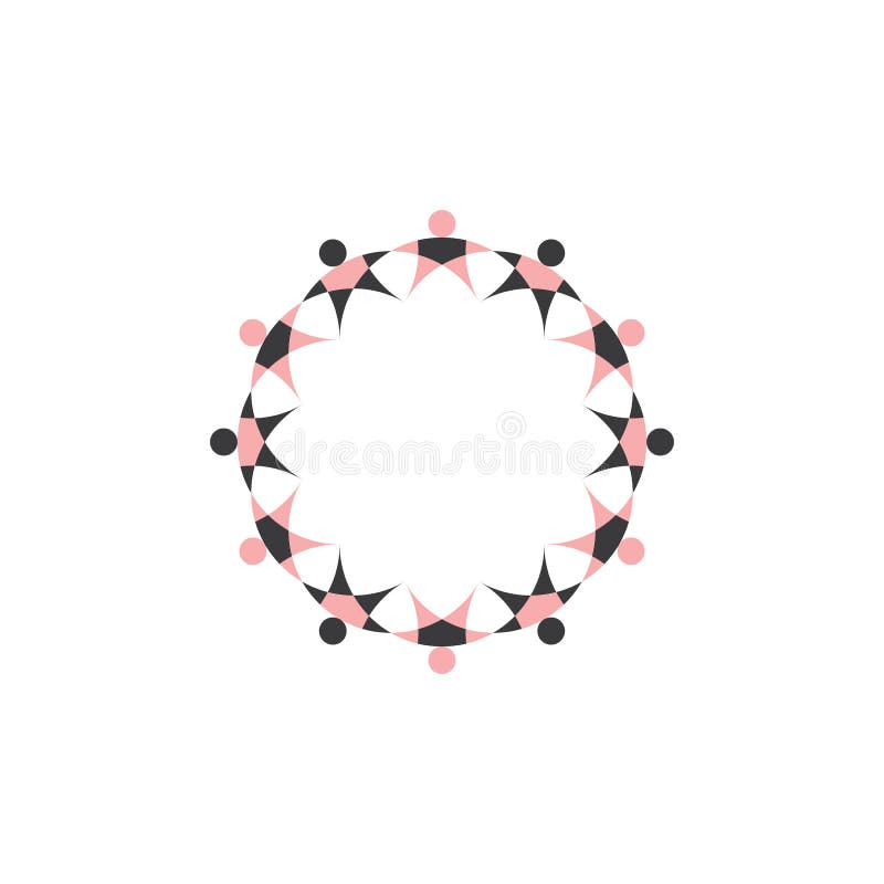 People in Circle Vector Logo Symbol Sign Stock Vector - Illustration of ...