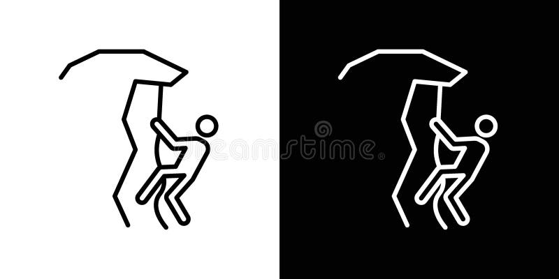 People Climbing Icon Vector Set on White Background Stock Vector ...