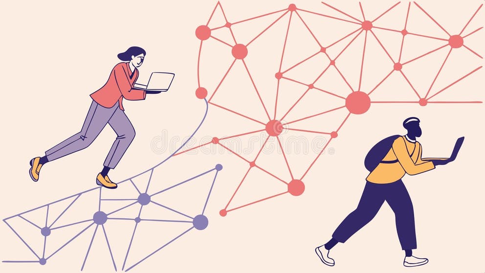 People Climbing Steps, Teamwork, Progress, and Achieving Goals Metaphor Vector Design Generative ...