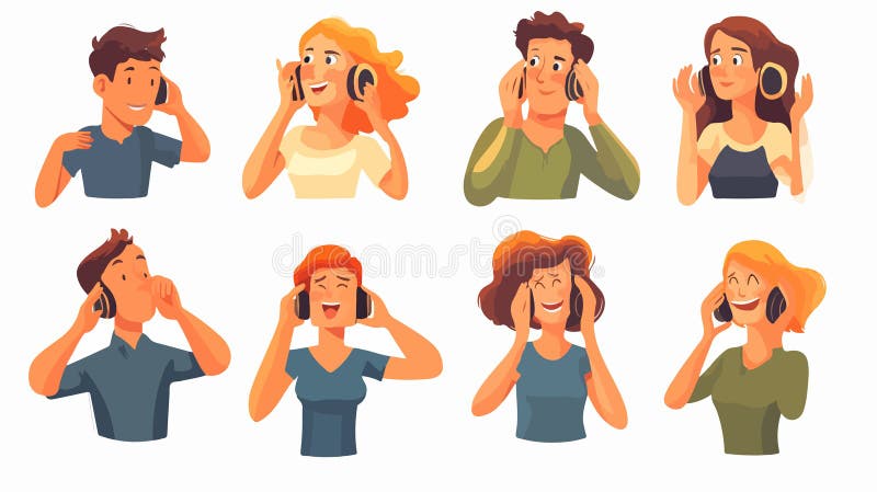 People Closing and Plugging Ears with Hands and Avoiding Noise Stock ...