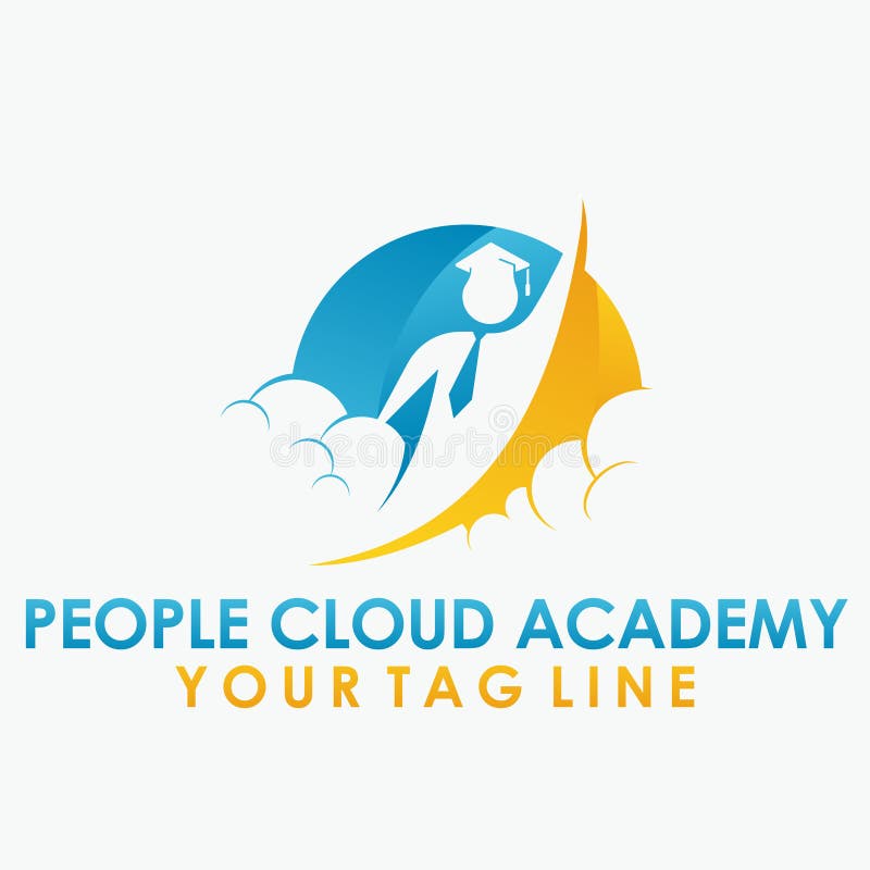 People Cloud academy logo stock illustration. Illustration of ...