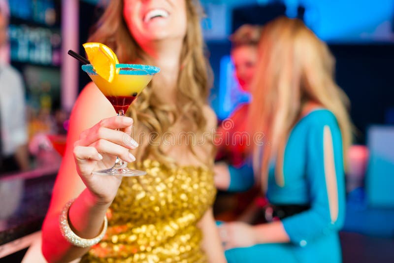 People in Club or Bar Drinking Cocktails Stock Photo - Image of glass ...